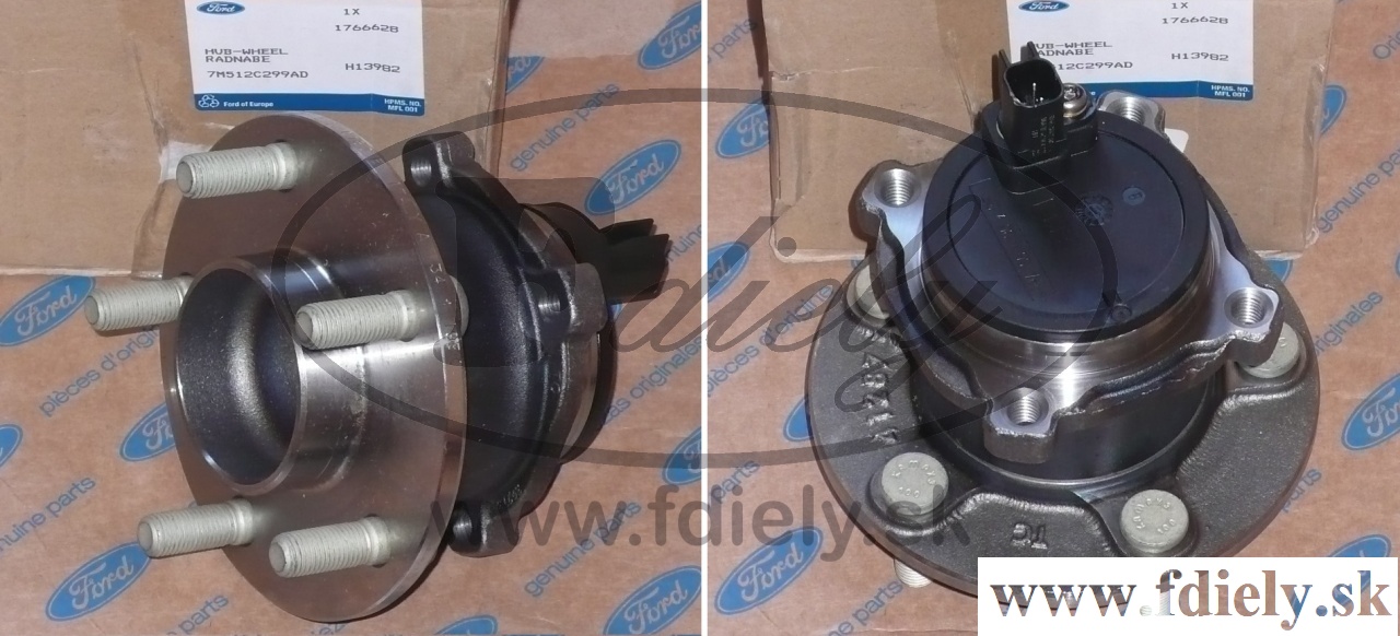 Zadný náboj s ložiskom bez snímača ABS - FORD | Zadná náprava |Fdiely ...