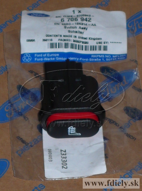 Prepínač vyhrievania sedačky - FORD | Hlavné rozdelenie |Fdiely.sk ...
